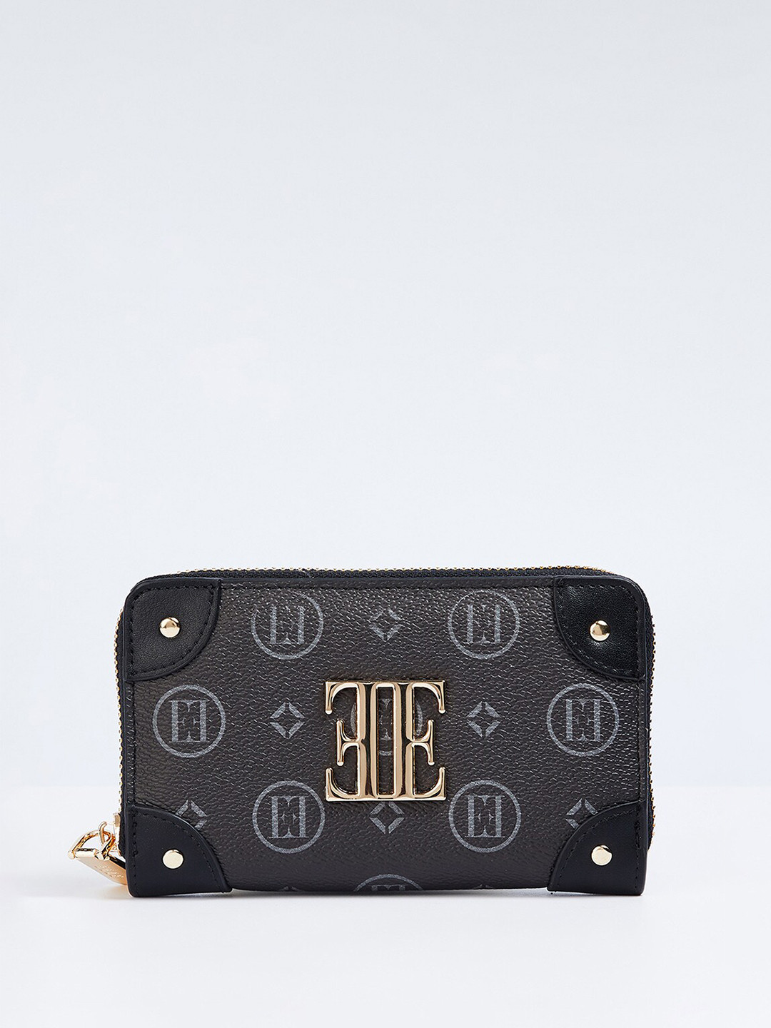 Buy ELLE Women Brand Logo Textured Zip Around Wallet - Wallets for ...