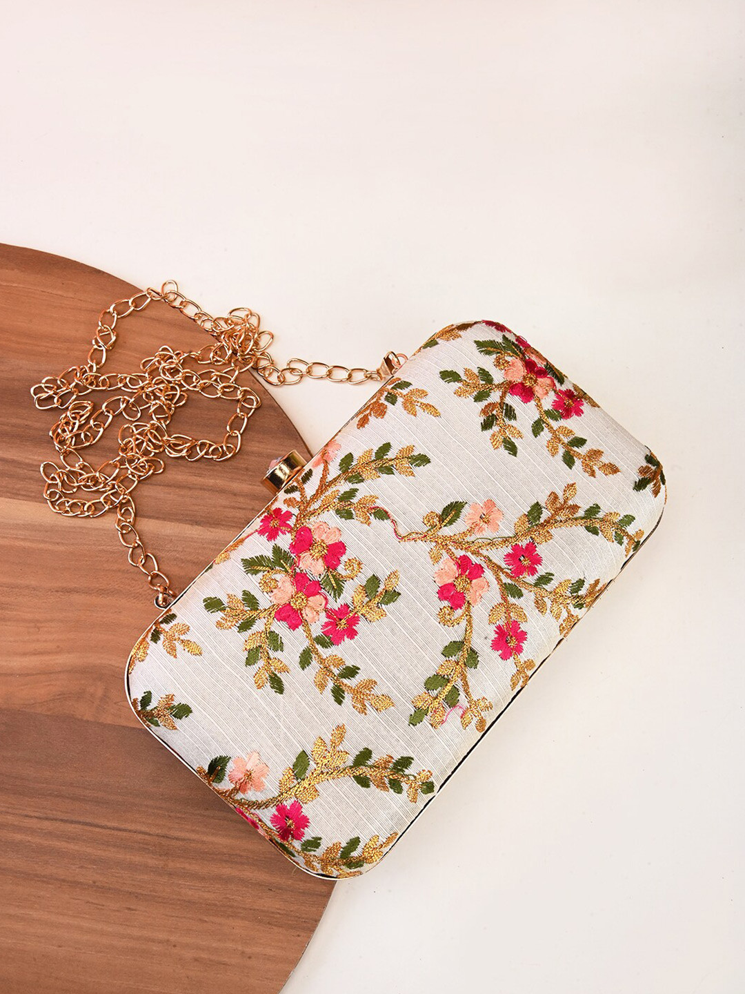 Buy Anouk White Embroidered Box Clutch - Clutches for Women 28013222 ...