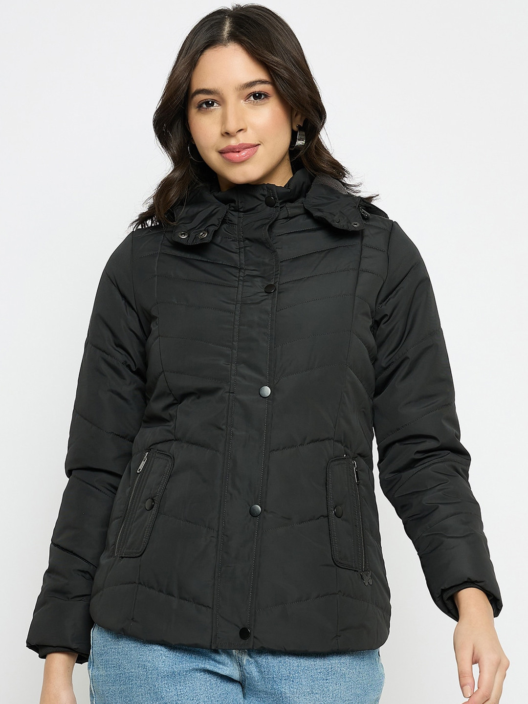 Buy Duke Hooded Padded Jacket - Jackets for Women 28017198 | Myntra