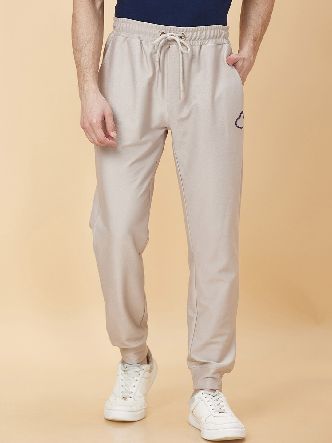 Buy Being Human Men Brand Name Logo Printed Mid Rise Joggers - Track ...