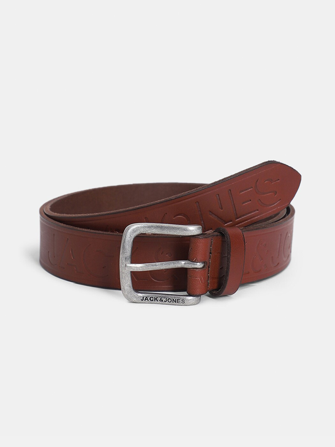 Buy Jack & Jones Men Textured Leather Belt - Belts for Men 28025538 ...
