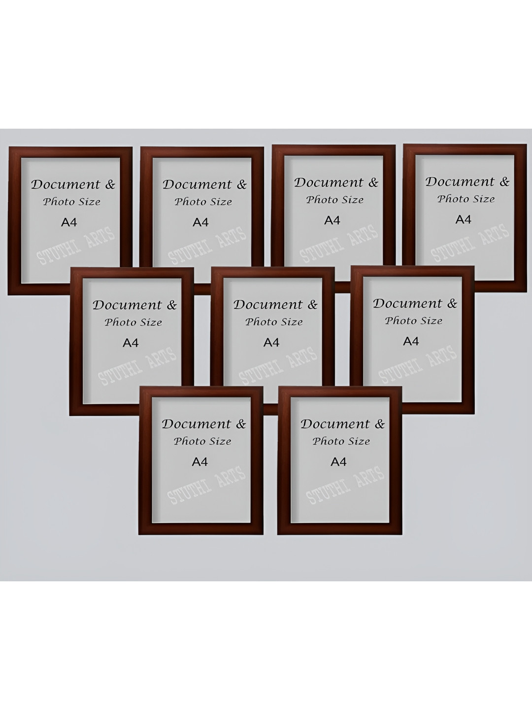 Buy Stuthi Arts Brown 9 Pieces Wooden Wall Photo Frames - Photo Frames ...