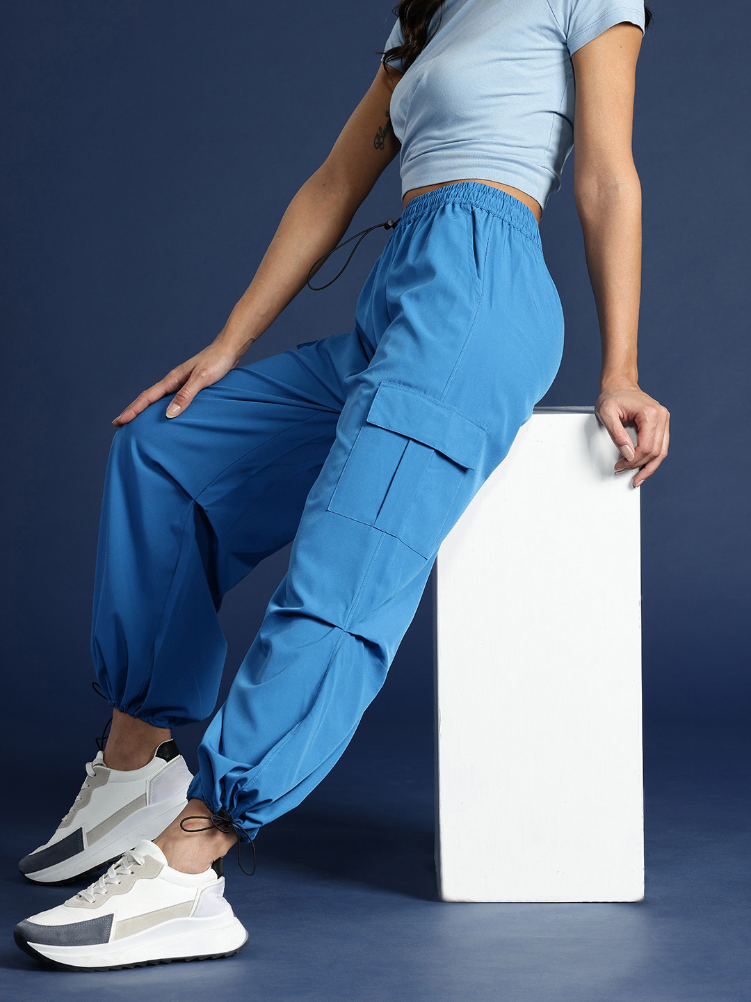 Buy Mast & Harbour Women Loose Fit Pleated Trousers - Trousers for ...