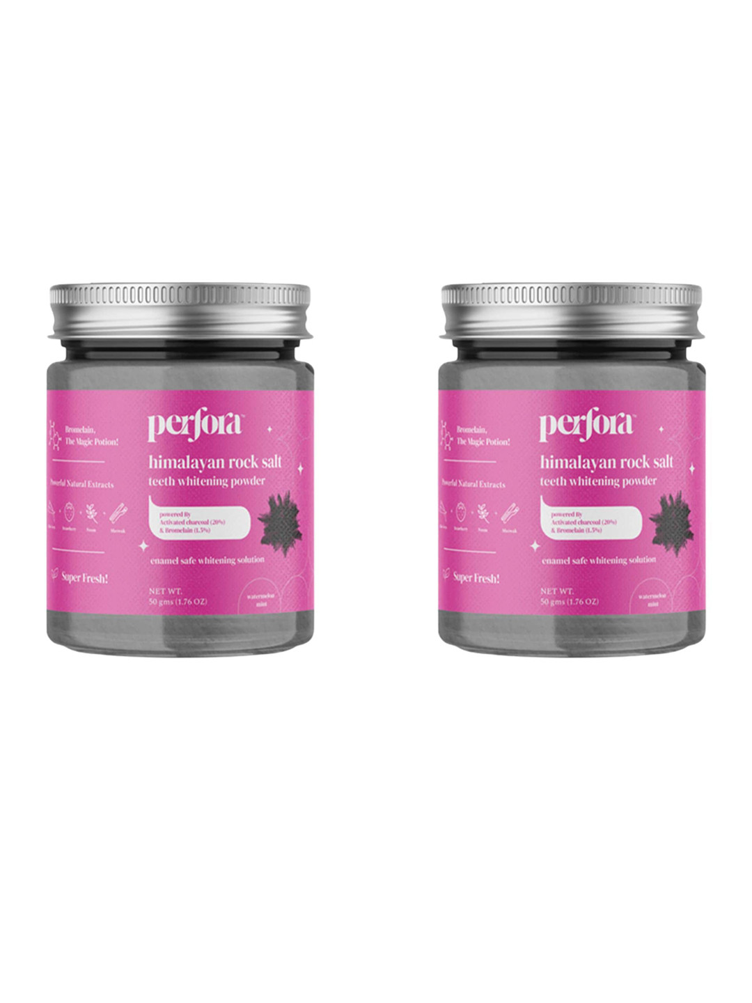 Buy Perfora Set Of 2 Himalayan Rock Salt & Charcoal Teeth Whitening ...