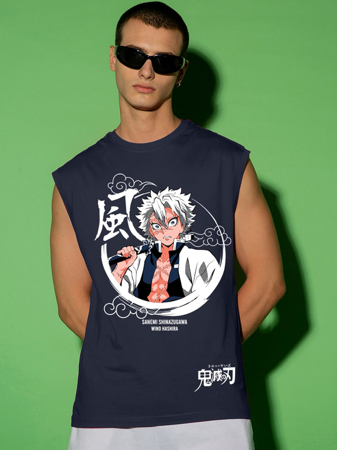 Buy Bewakoof Wind Hashira Printed Cotton Sleeveless Tank Innerwear ...