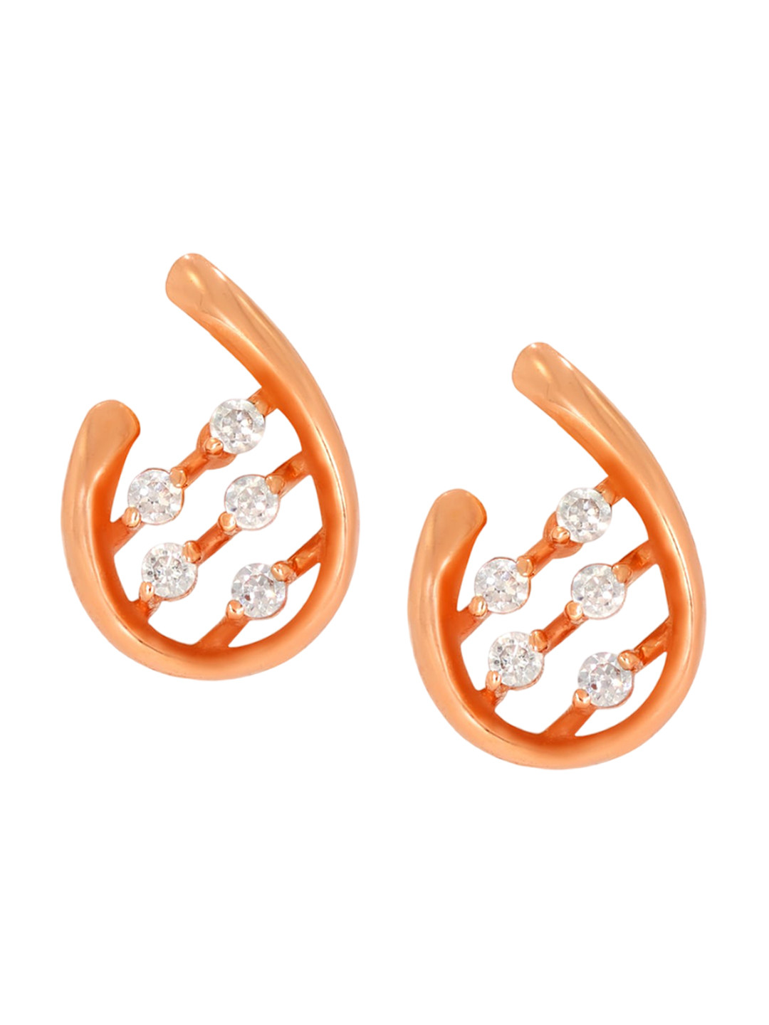 Buy BHIMA 22K Hallmark 916 Purity Yellow Gold Floral Stone Stud ...