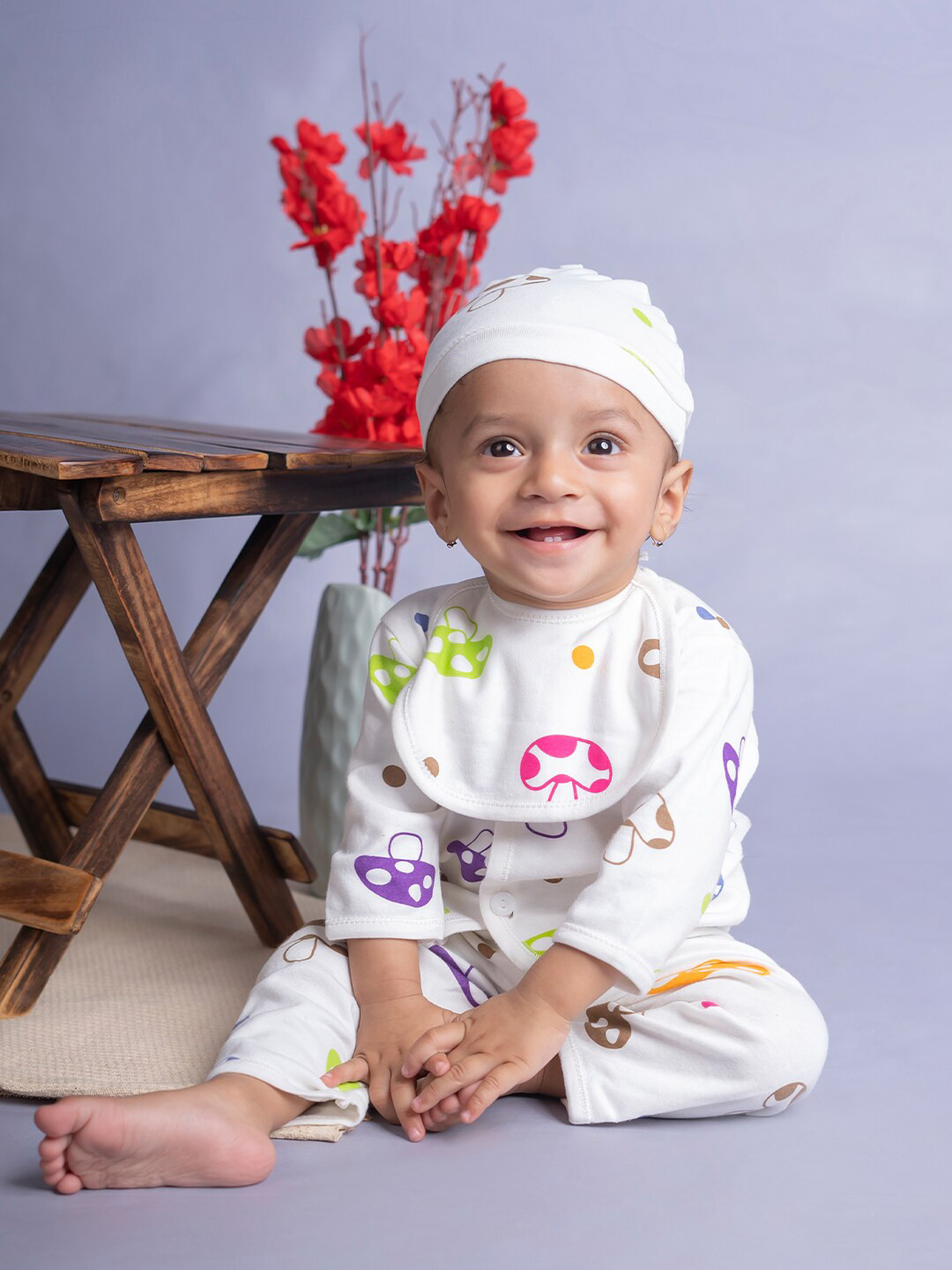 Buy Baby Moo Infants 5 Pcs Mushroom Printed Apparel Gift Set - Baby ...