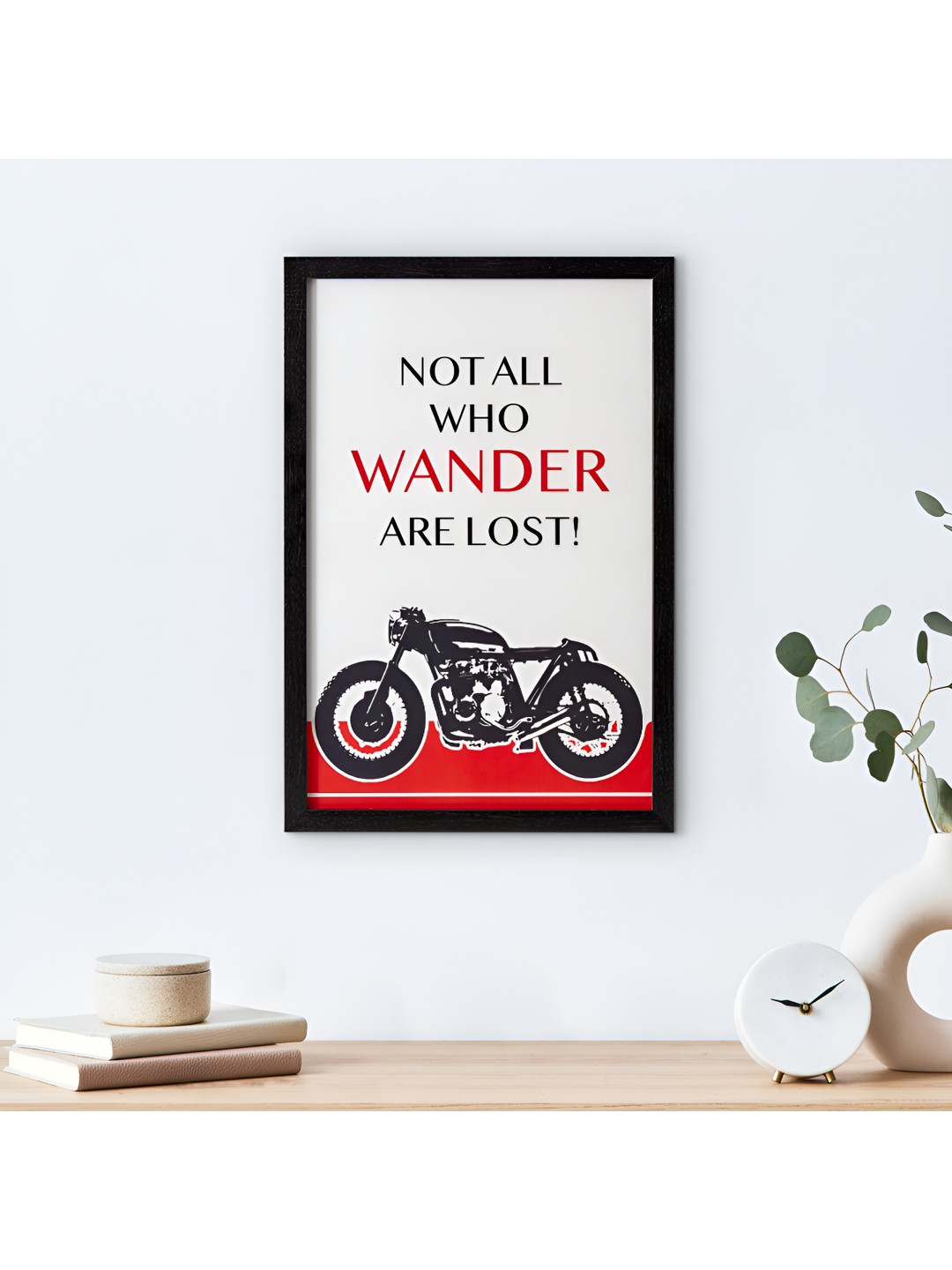 Buy Home Centre Black & White Spectrum Wander Canvas MDF Wall Photo ...