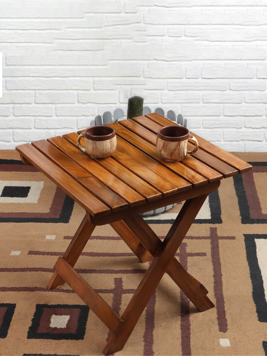 Buy Amaze Shoppee Brown Wooden Foldable Coffee Table - Coffee Table for ...