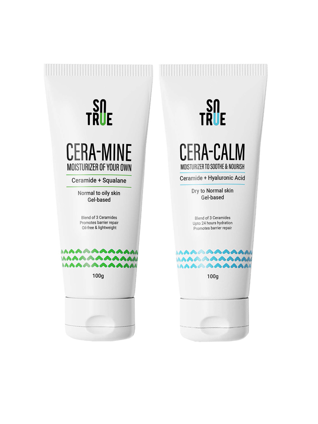 Buy SOTRUE Cera Mine & Cera Calm Gel Face Moisturizer Duo 100g Each ...