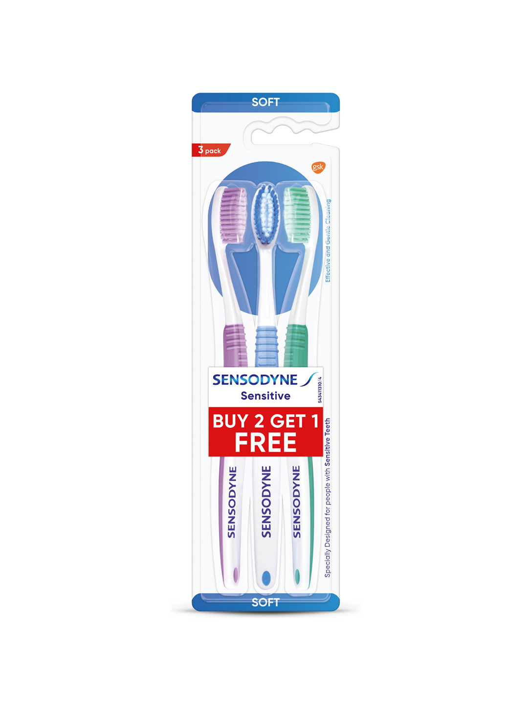 Buy Sensodyne 3 Pcs Sensitive Soft Rounded Bristles Tooth Brush Buy 2 ...
