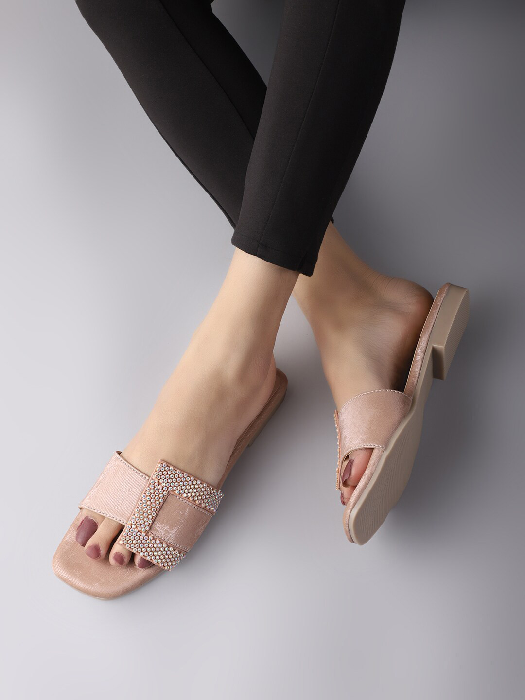 Buy Gibelle Women Embellished Open Toe Flats - Flats for Women 28052366 ...