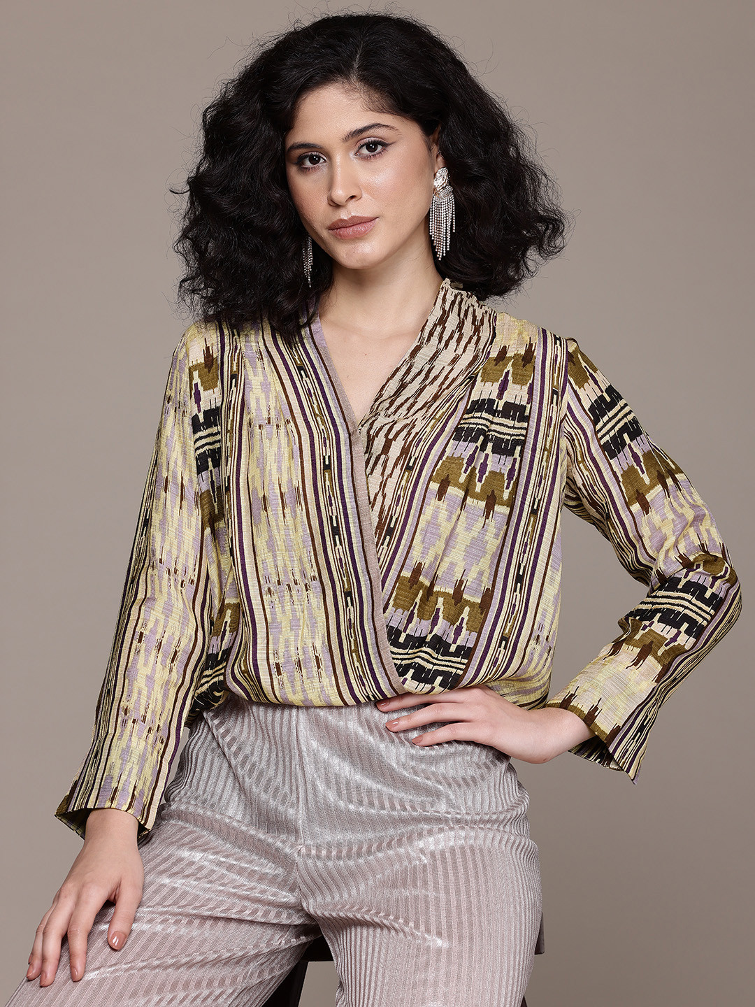 Buy Ritu Kumar Print Wrap Top - Tops for Women 28059308 | Myntra