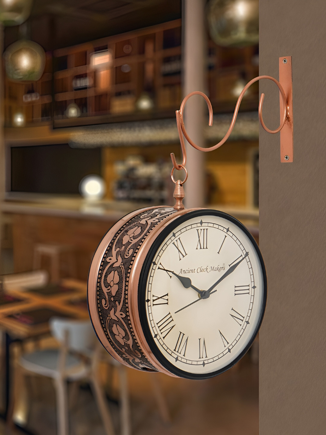 Buy Craft Smith Copper Toned Embellished Traditional Wall Clock ...