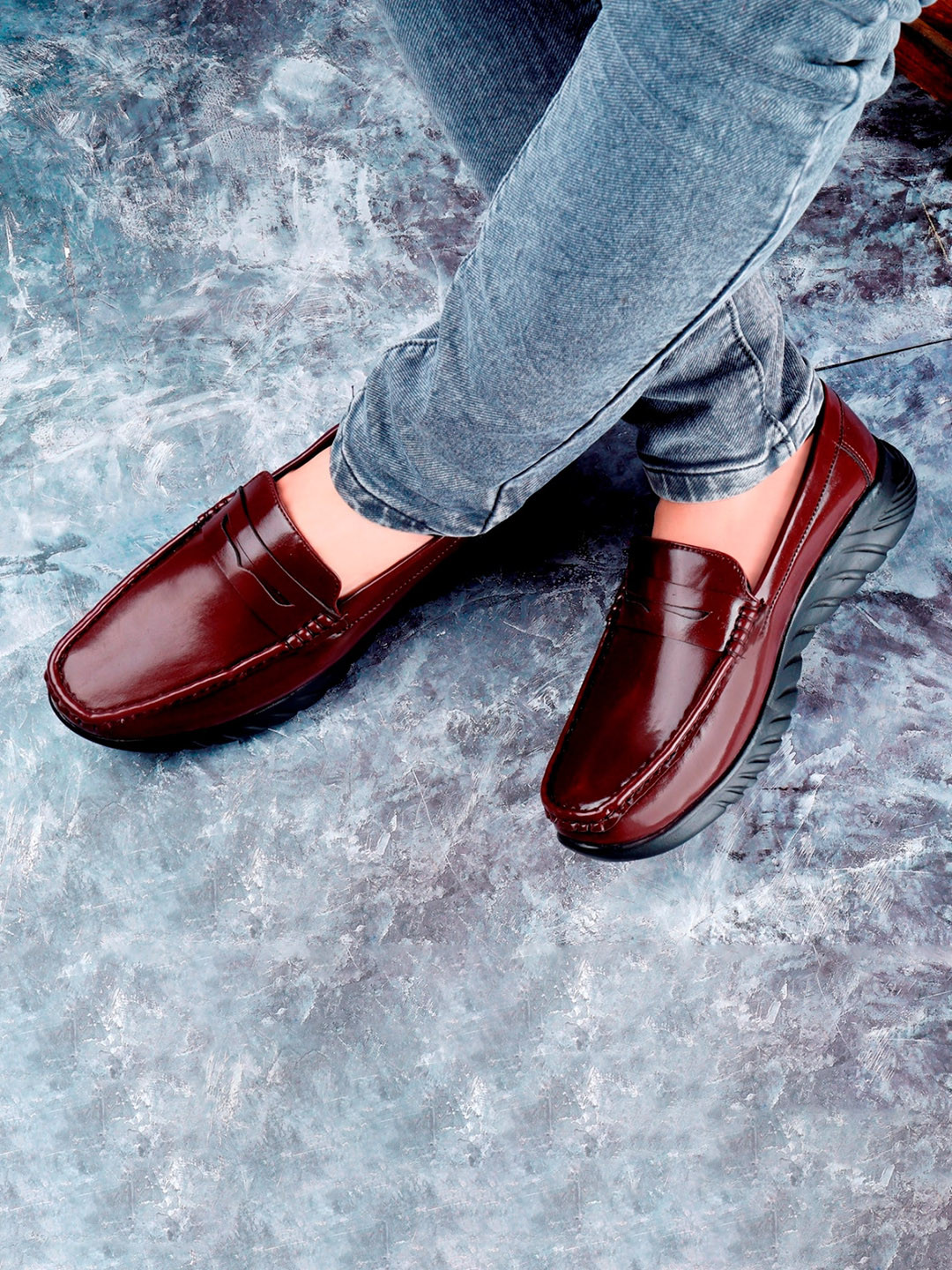 Buy HERE&NOW Men Round Toe Penny Loafers - Casual Shoes for Men ...