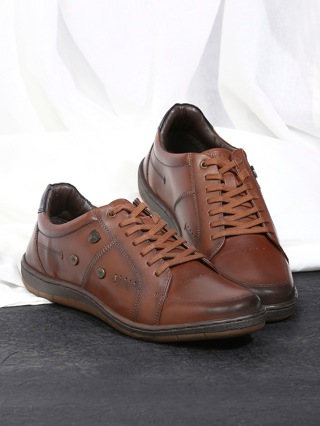Buy Buckaroo Men Round Toe Leather Sneakers Casual Shoes For Men