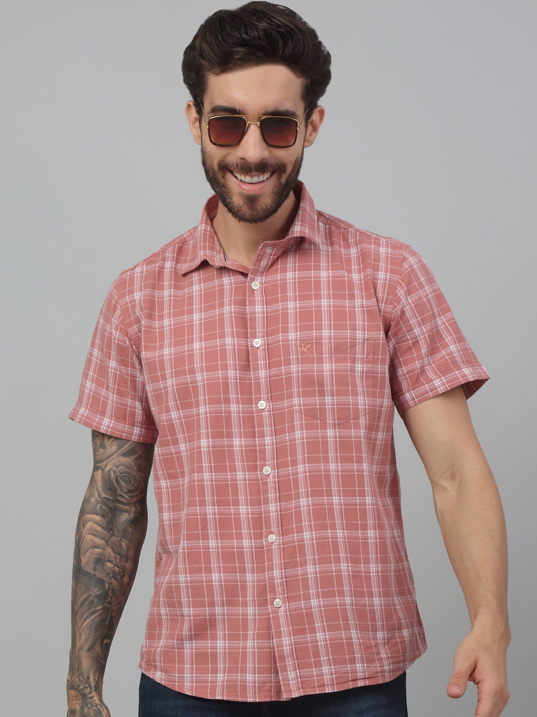 Buy Cantabil Men Comfort Tartan Checks Opaque Checked Casual Shirt 