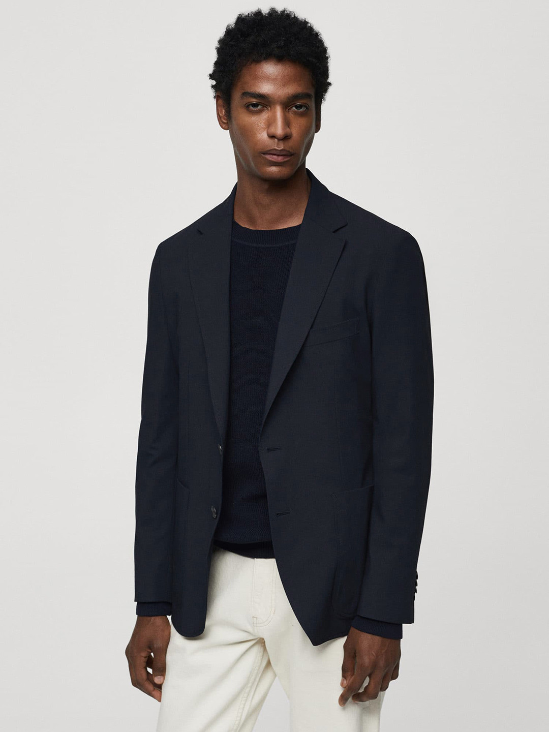Buy MANGO MAN Single Breasted Slim Fit Blazer - Blazers for Men ...