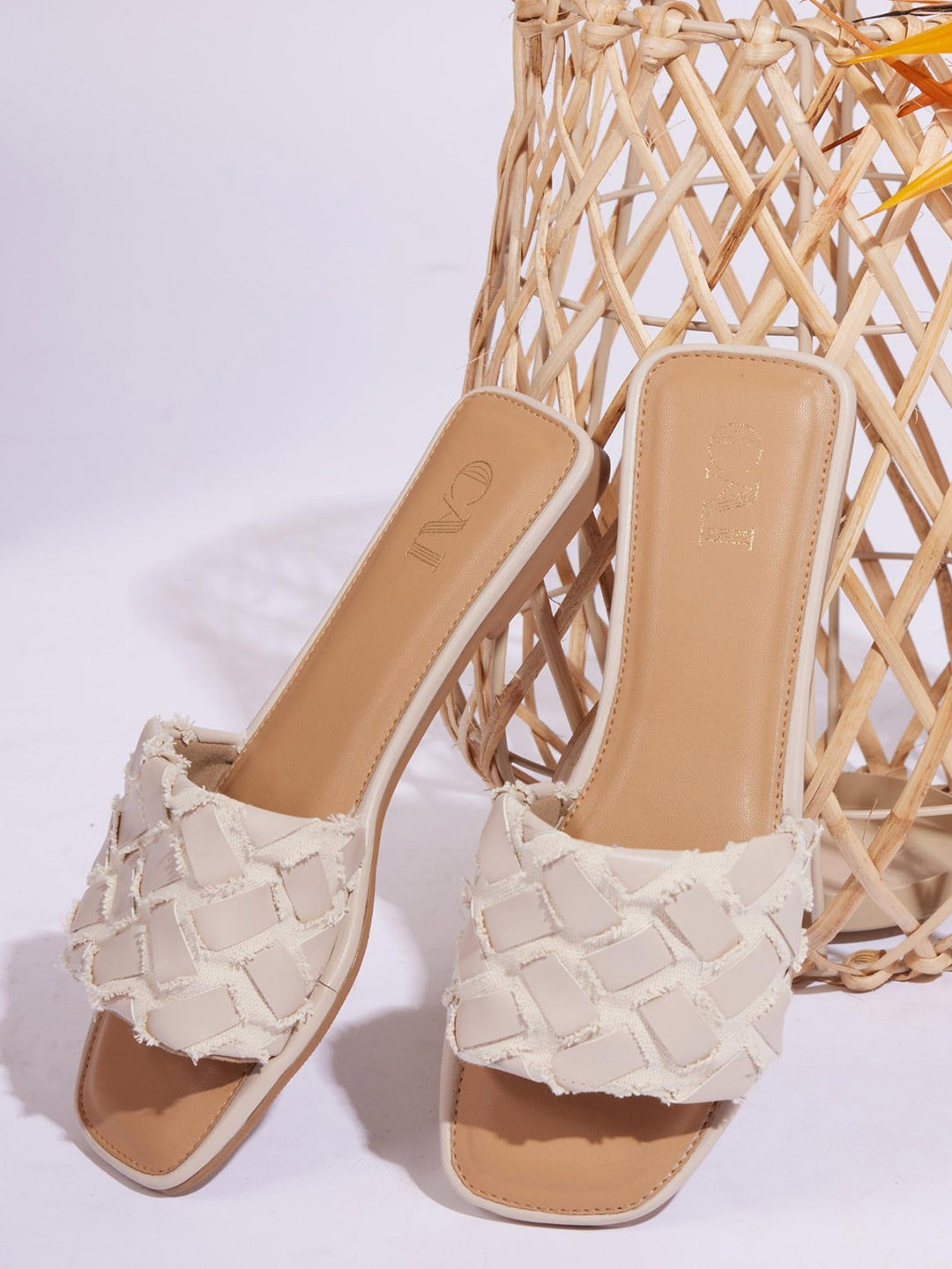 Buy CAI Criss Cross Weaved Flats - Flats for Women 28087188 | Myntra