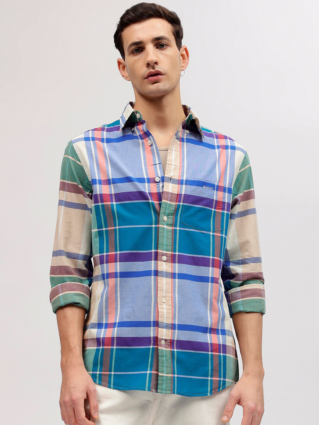 Buy GANT Check Button Down Regular Fit Shirt - Shirts for Men 28087502 ...