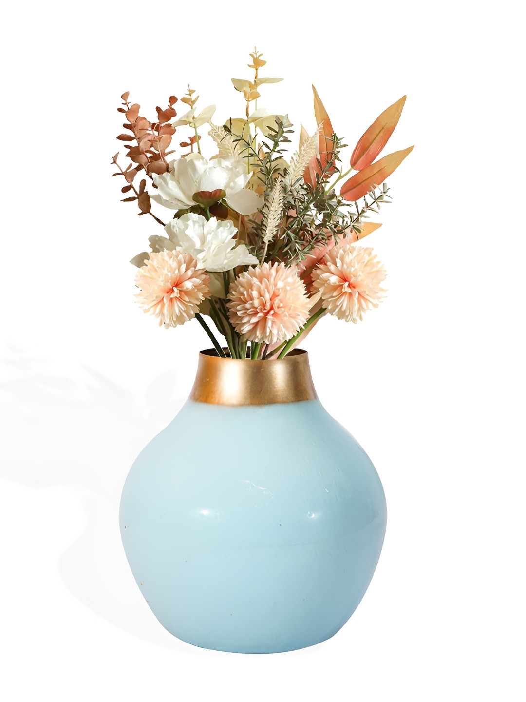 Buy Nostrae By Ekhasa Blue Unbreakable Metallic Vase - Vases for Unisex ...