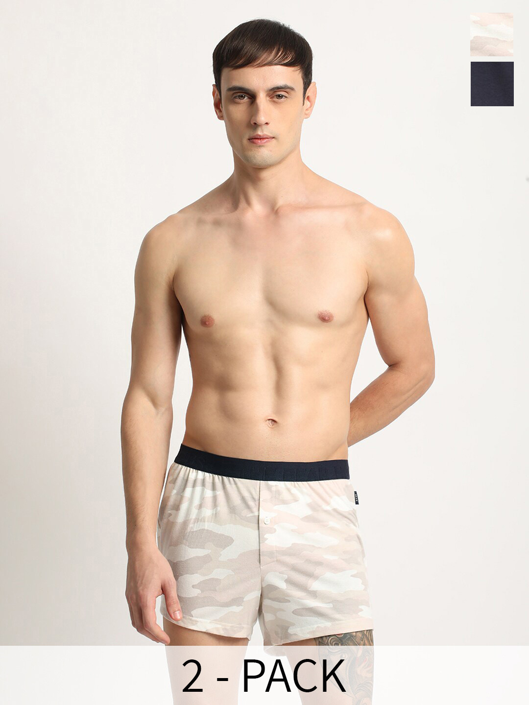 Buy THE BEAR HOUSE Pack Of 2 Assorted Pure Cotton Boxers BOX PARISE MC ...