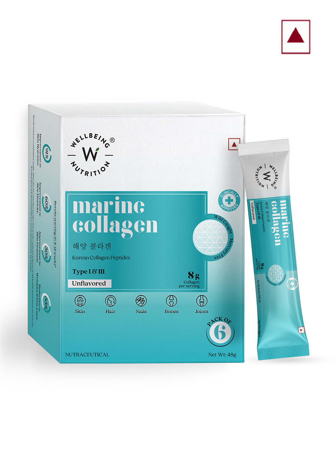 Buy Wellbeing Nutrition Marine Collagen Powder 6 Sachet - Skin ...