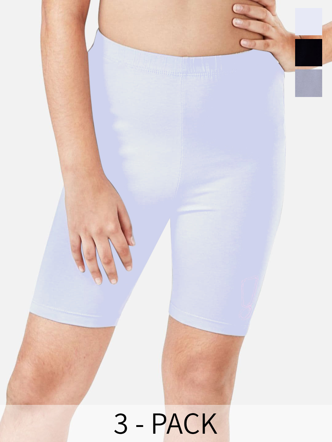 Buy You Got Plan B Girls Pack Of 3 Cycling Sports Shorts - Shorts for ...