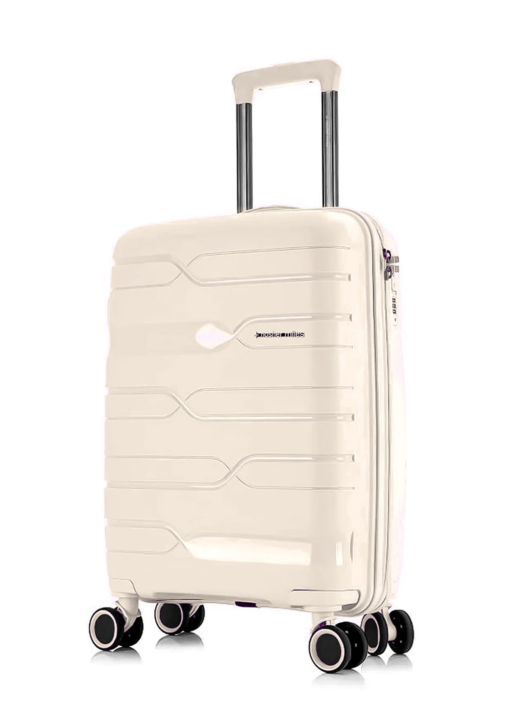 Buy Nasher Miles Paris Polypropylene Cabin White Trolley Bag 20 Inch ...