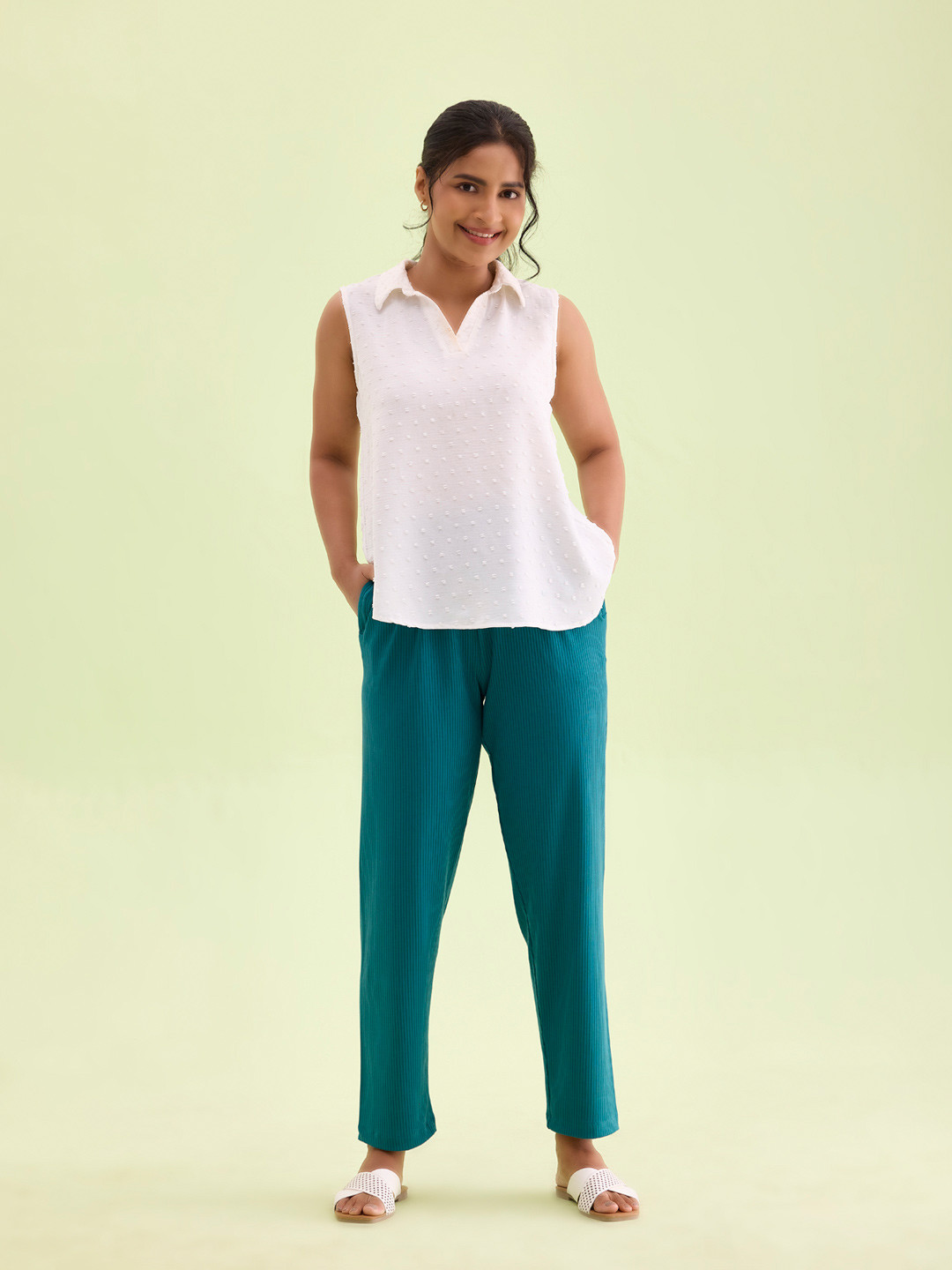 Buy Go Colors Women Relaxed Loose Fit Trousers - Trousers for Women ...