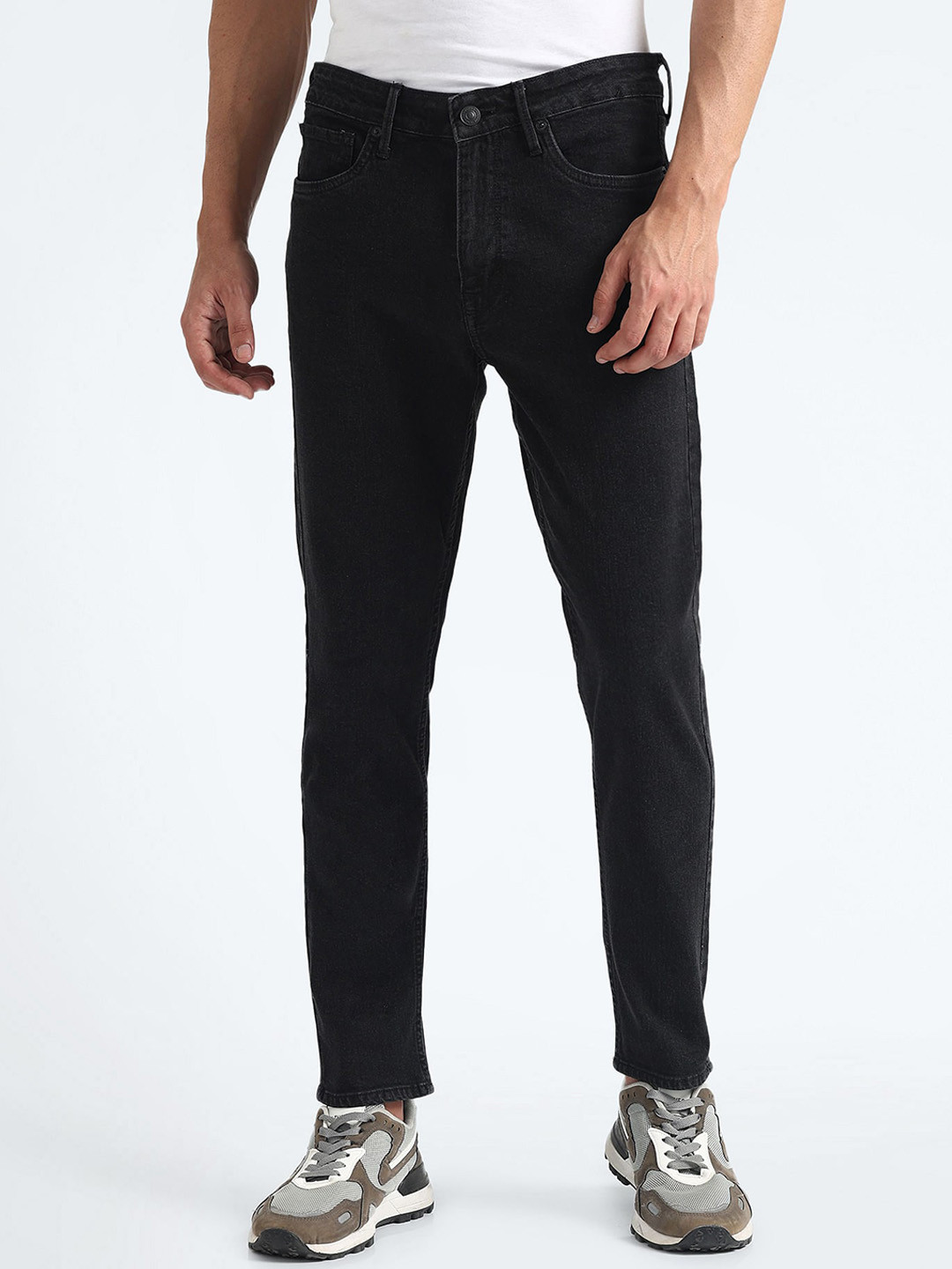 Buy Flying Machine Men Mankle Relax Tapered Fit High Rise Stretchable ...