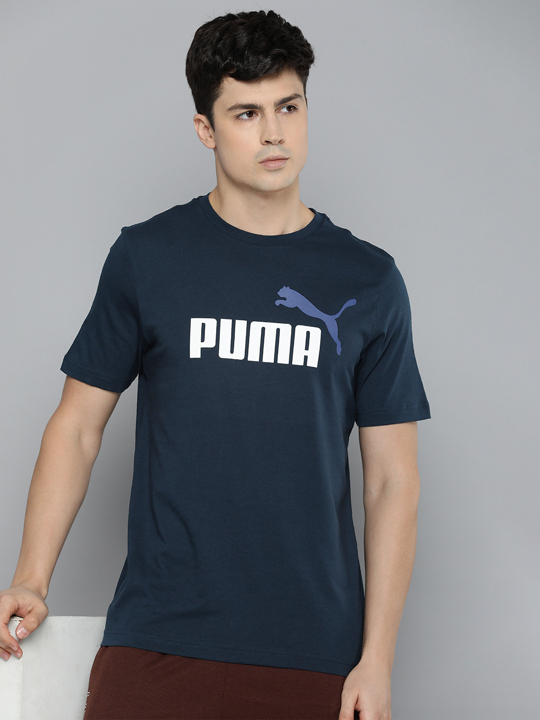 Buy Puma Brand Logo Printed Pure Cotton T Shirt - Tshirts for Men ...