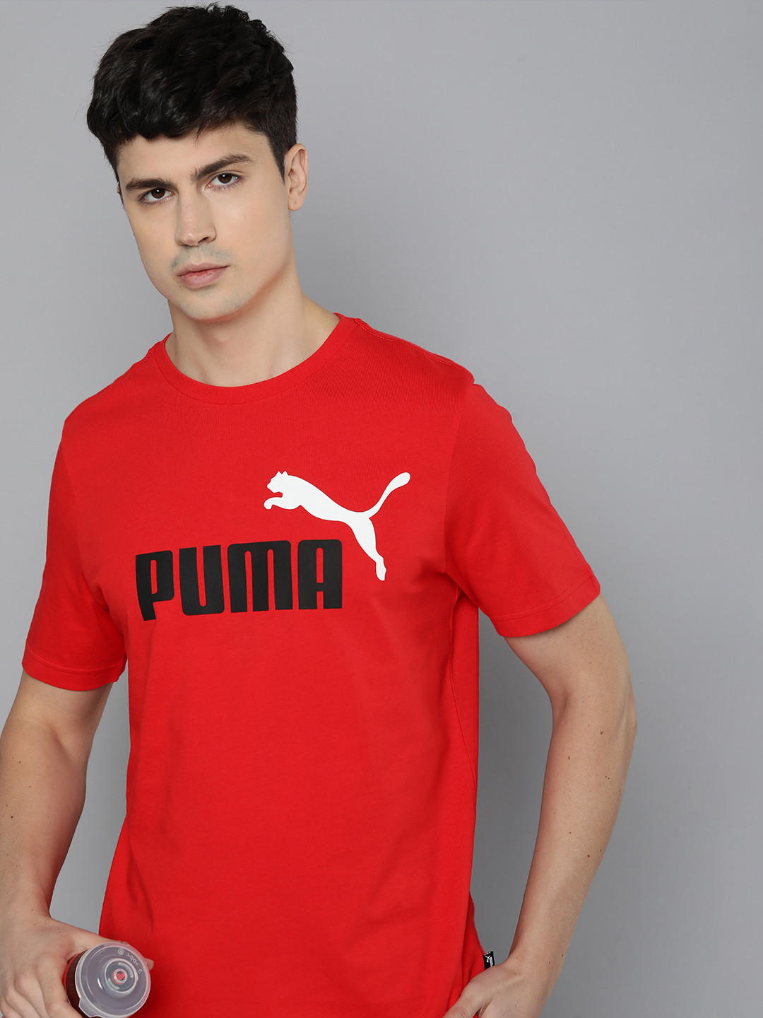 Buy Puma Men 2 Color Logo Printed Pure Cotton T Shirt - Tshirts for Men ...