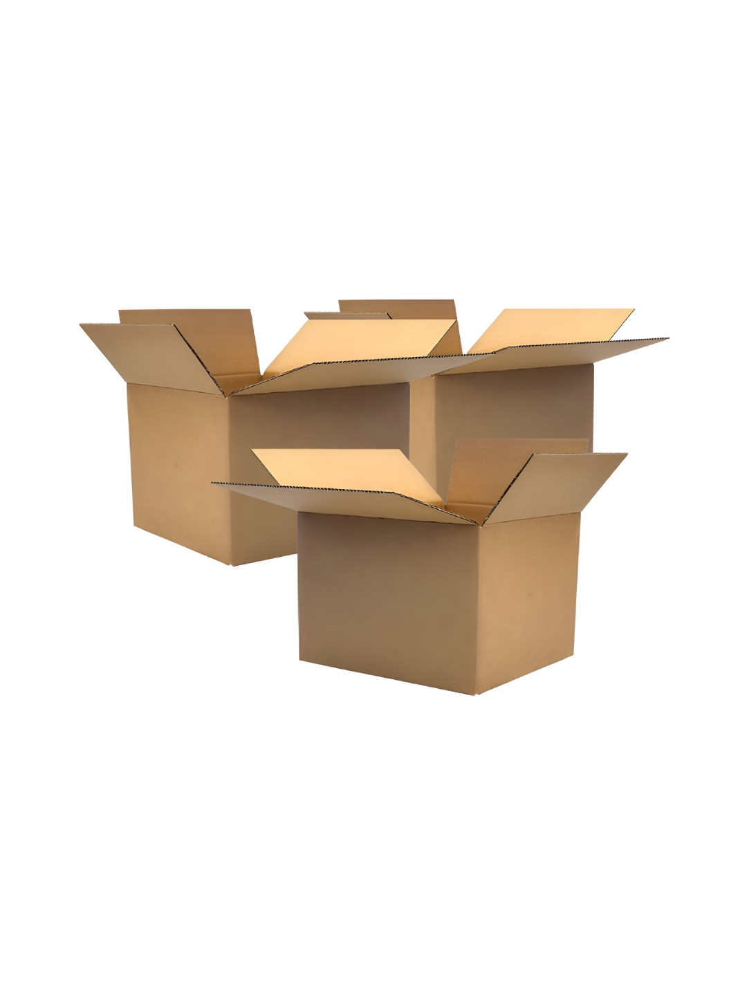 Buy Kuber Industries Brown 3 Pieces Corrugated Packing Storage Box ...