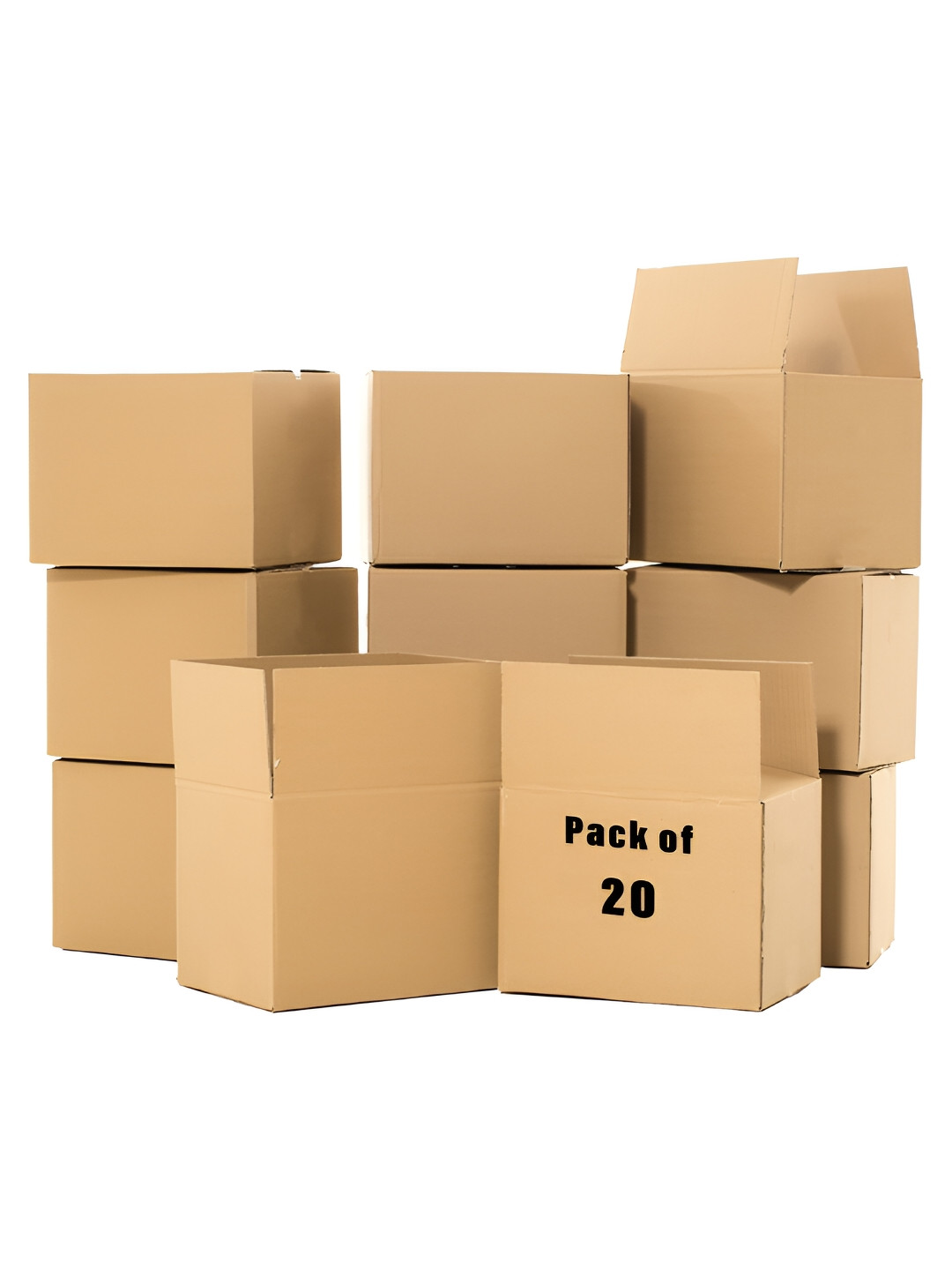 Buy Kuber Industries Brown 20Pcs Corrugated Packing Storage Boxes ...