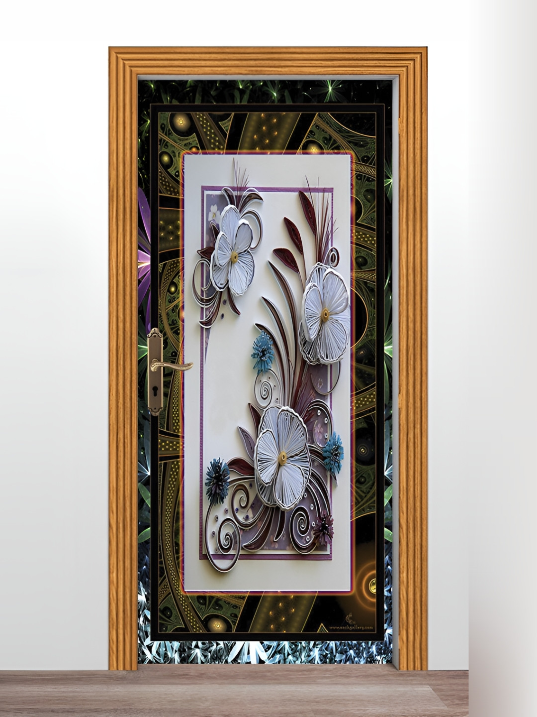 Buy British Terminal Brown & White Printed Self Adhesive Door Sticker ...