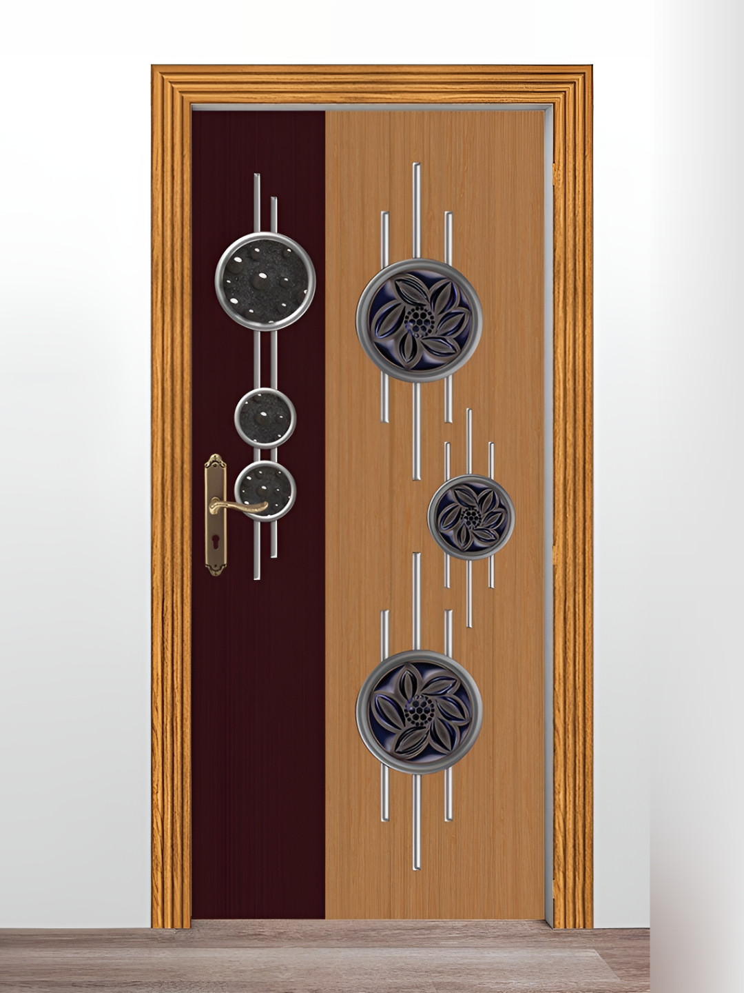 Buy British Terminal Brown & Grey Printed Self Adhesive Door Sticker ...