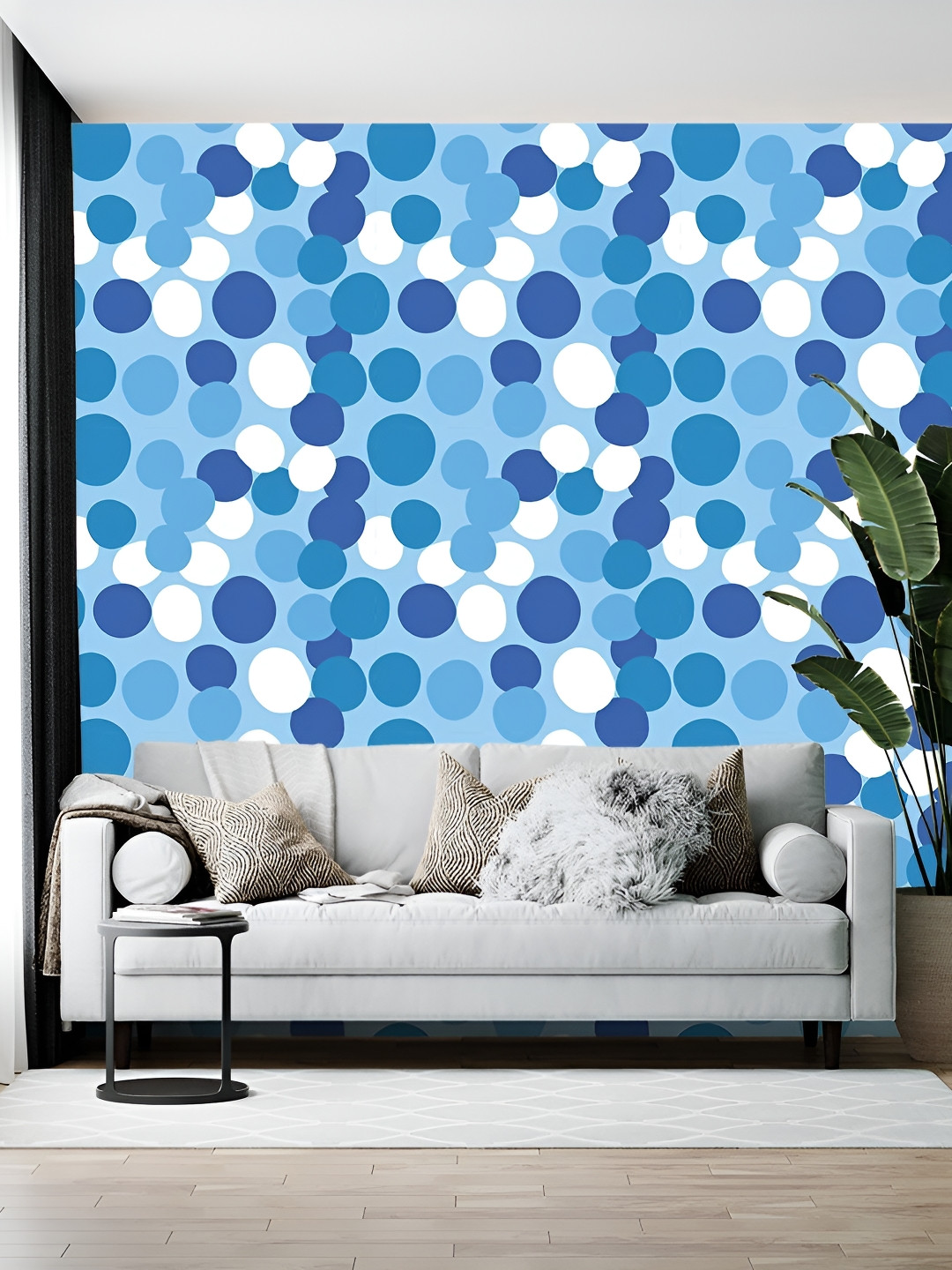 Buy British Terminal Blue & White Printed Self Adhesive Wall Paper ...