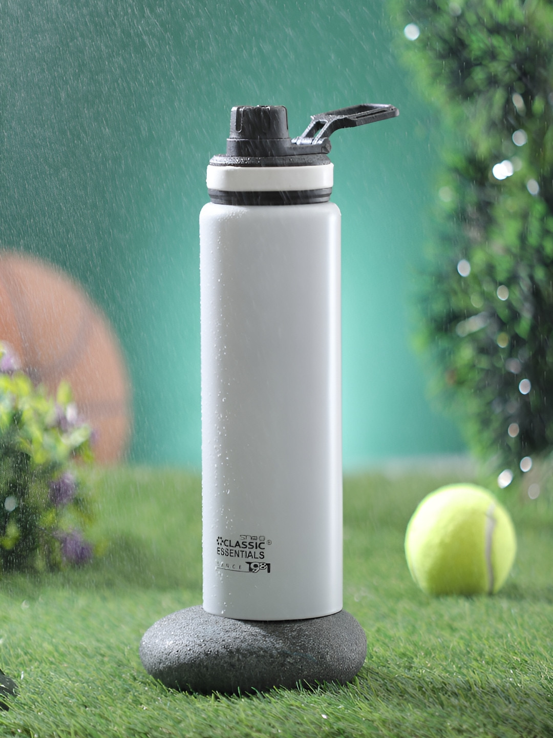 Buy Classic Essentials White & Black Brand Logo Stainless Steel Vepo ...