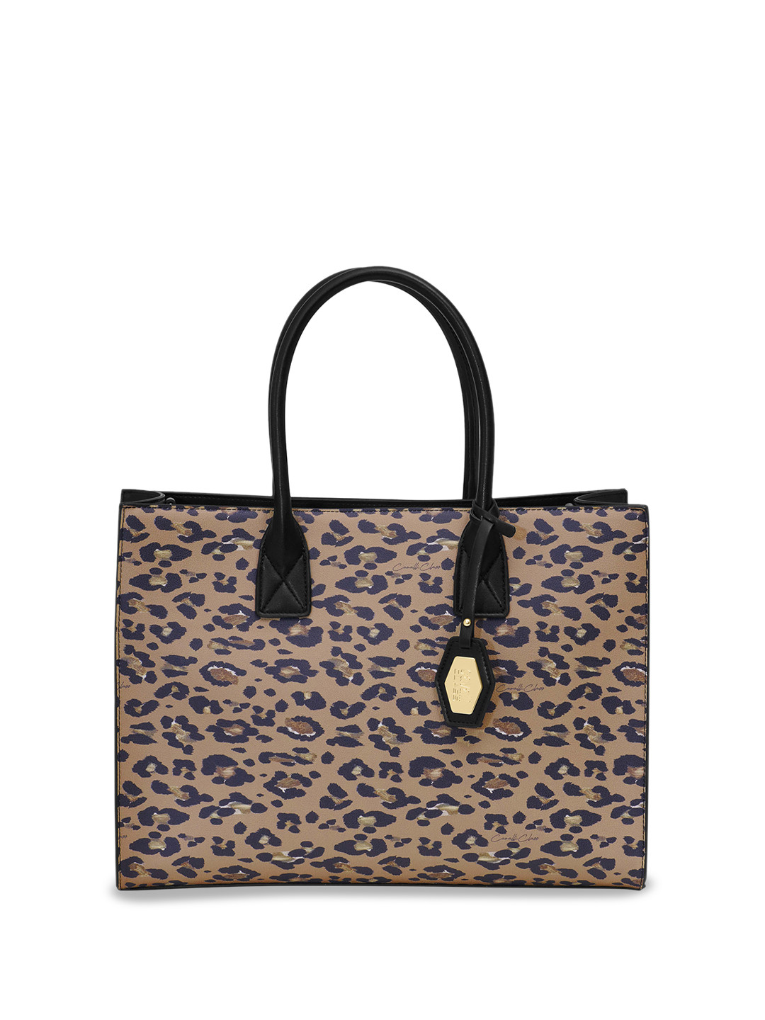 Buy Cavalli Class Modena Animal Printed Structured Handheld Bag ...