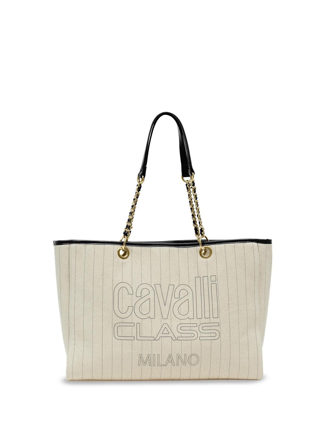 Buy Cavalli Class Striped Structured Shoulder Bag - Handbags for Women ...
