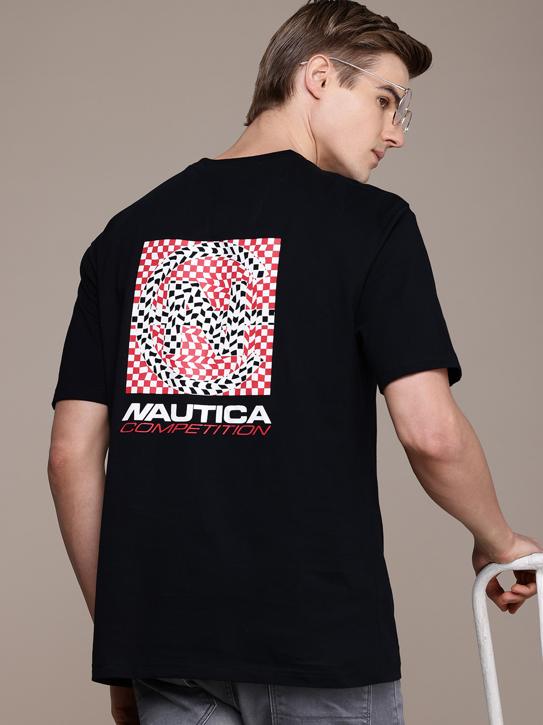 Buy Nautica Typography Printed High IQ Pure Cotton T Shirt - Tshirts ...