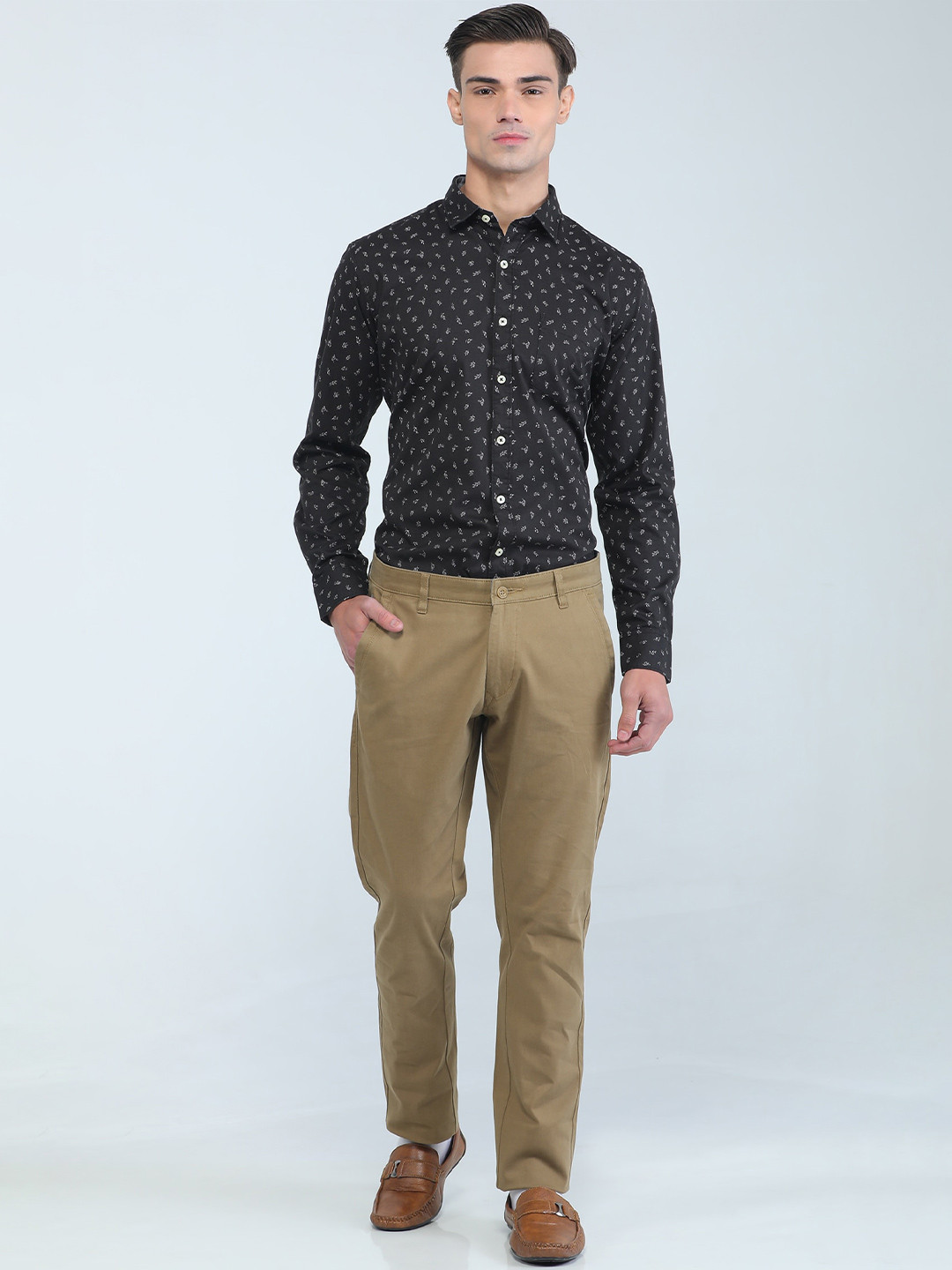 Buy TQS Floral Printed Spread Collar Cotton Formal Shirt - Shirts for ...