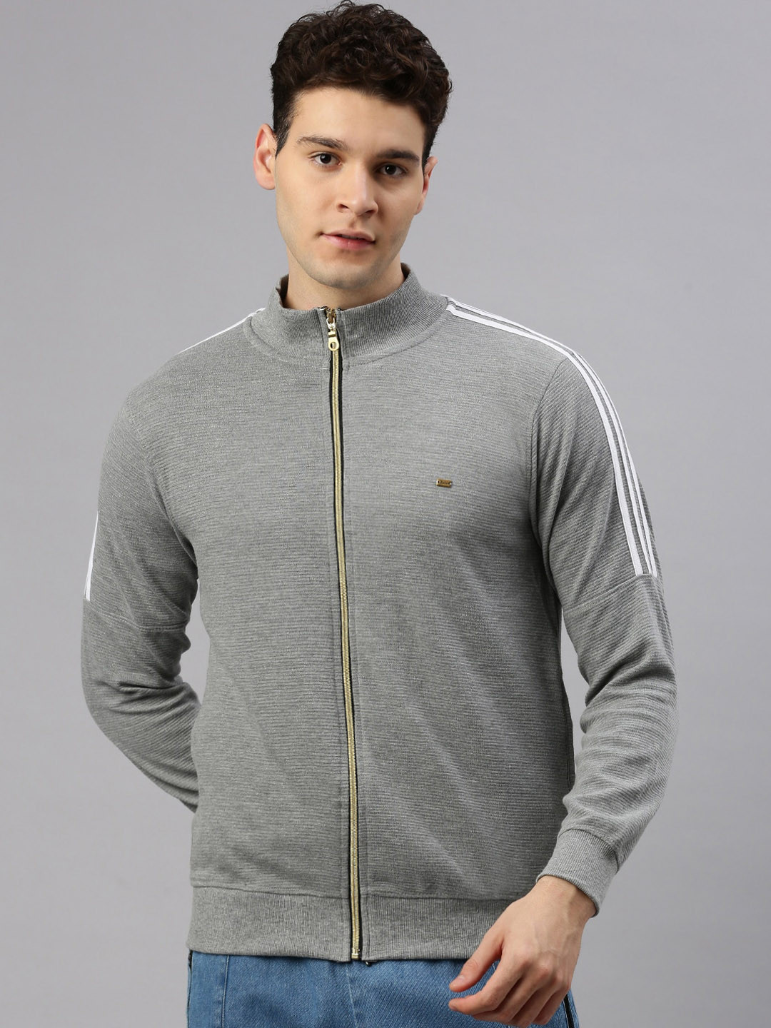 Buy ZEDD Mock Collar Lightweight Cotton Tailored Jacket - Jackets for ...