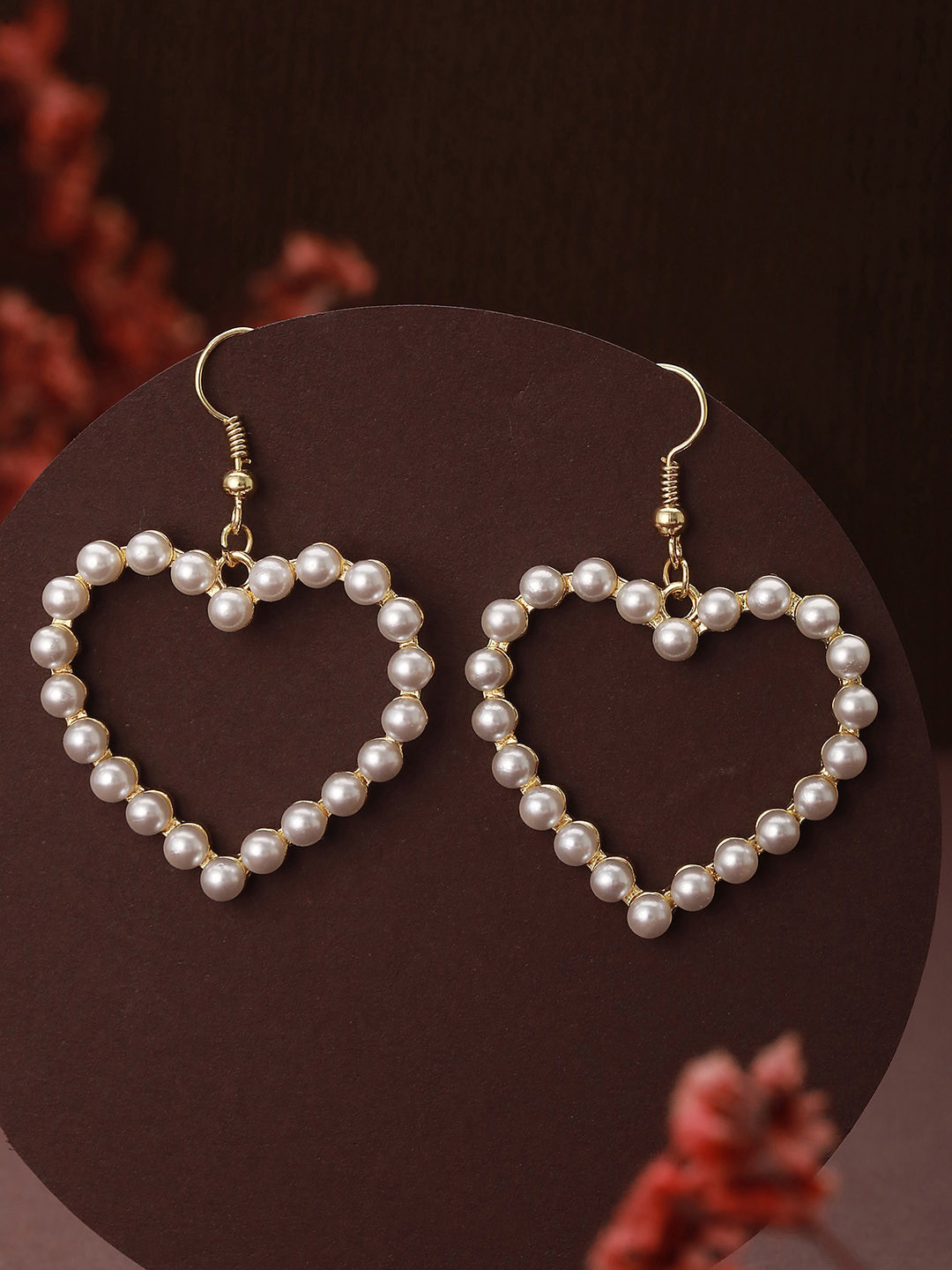 Buy Jazz And Sizzle Gold Plated Heart Shaped Drop Earrings - Earrings ...