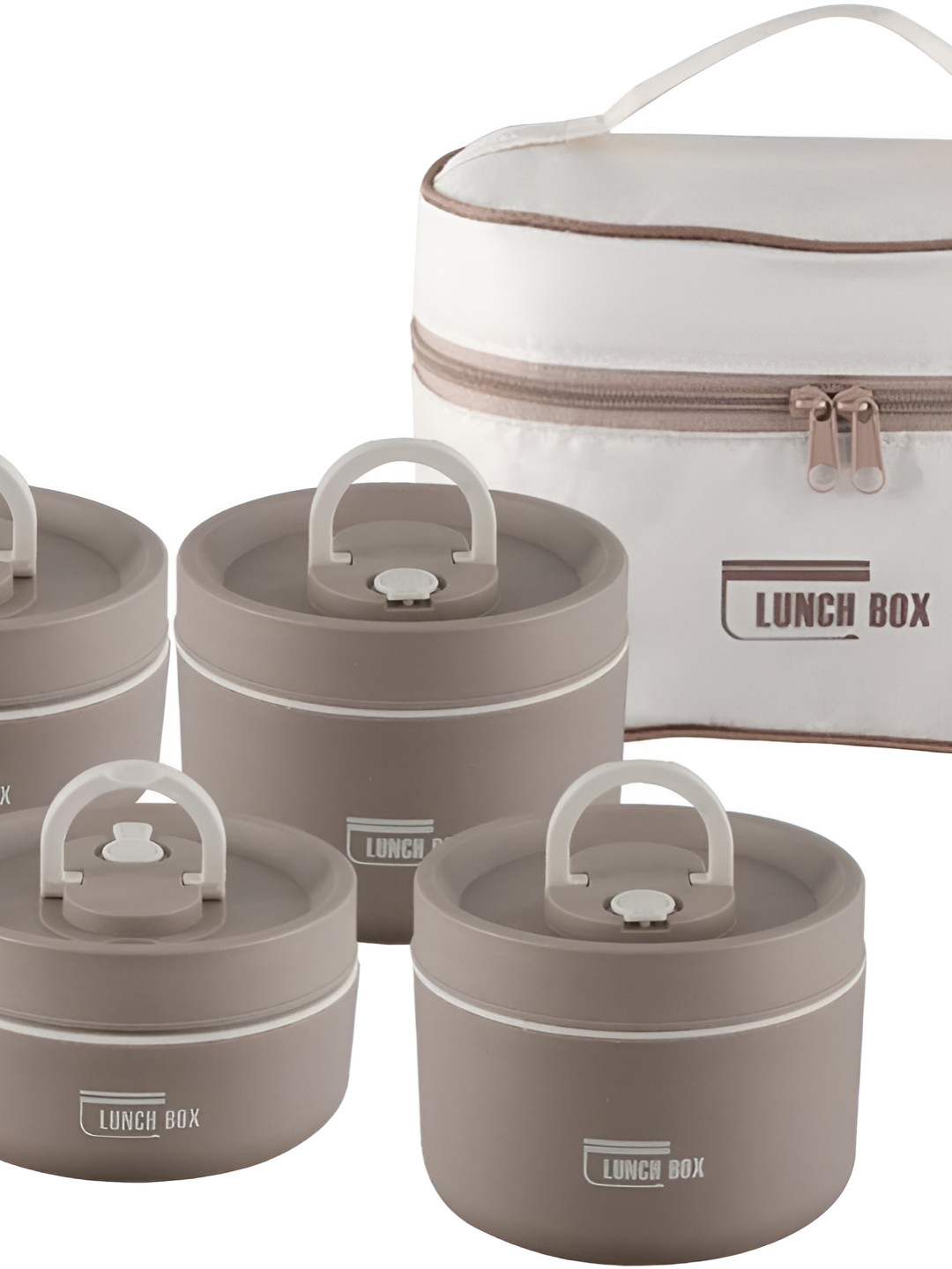 Buy Wosta Brown 4 Pieces Stainless Steel Dishwasher Safe Lunch Boxs ...