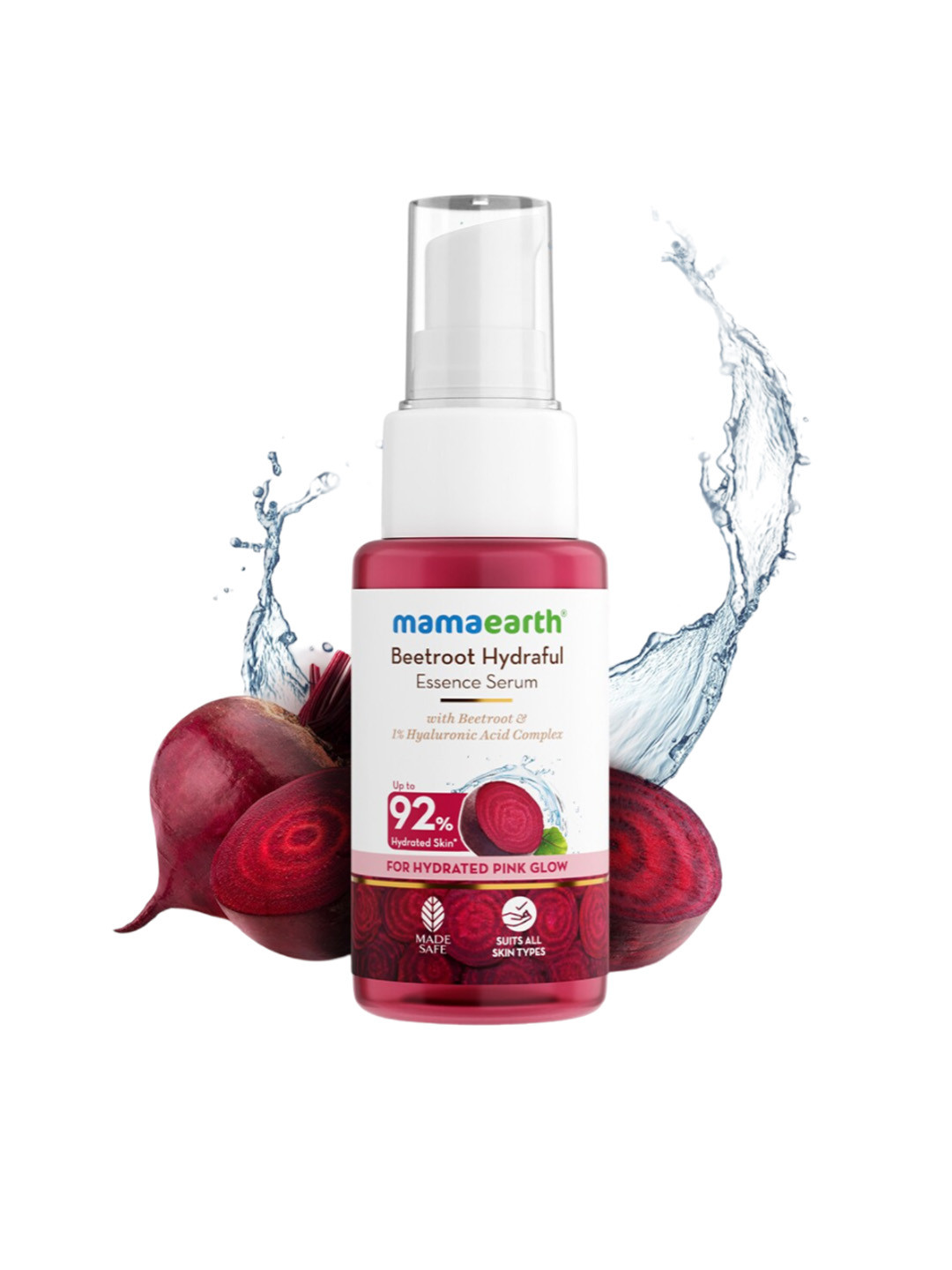 Buy Mamaearth Beetroot Hydraful Essence Serum For Hydrated Pink Glow 50 ...
