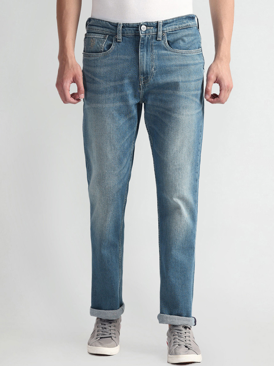 Buy U.S. Polo Assn. Denim Co. Men Harold Slim Straight Fit Heavy Fade ...