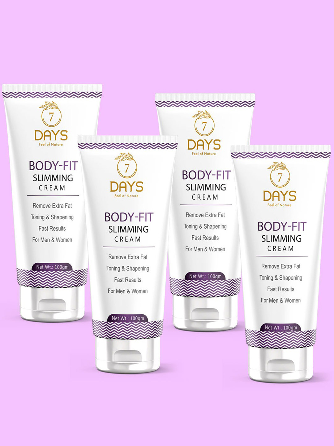 Buy 7 DAYS Feel Of Nature Set Of 4 Body Fit Slimming Cream Eliminates ...
