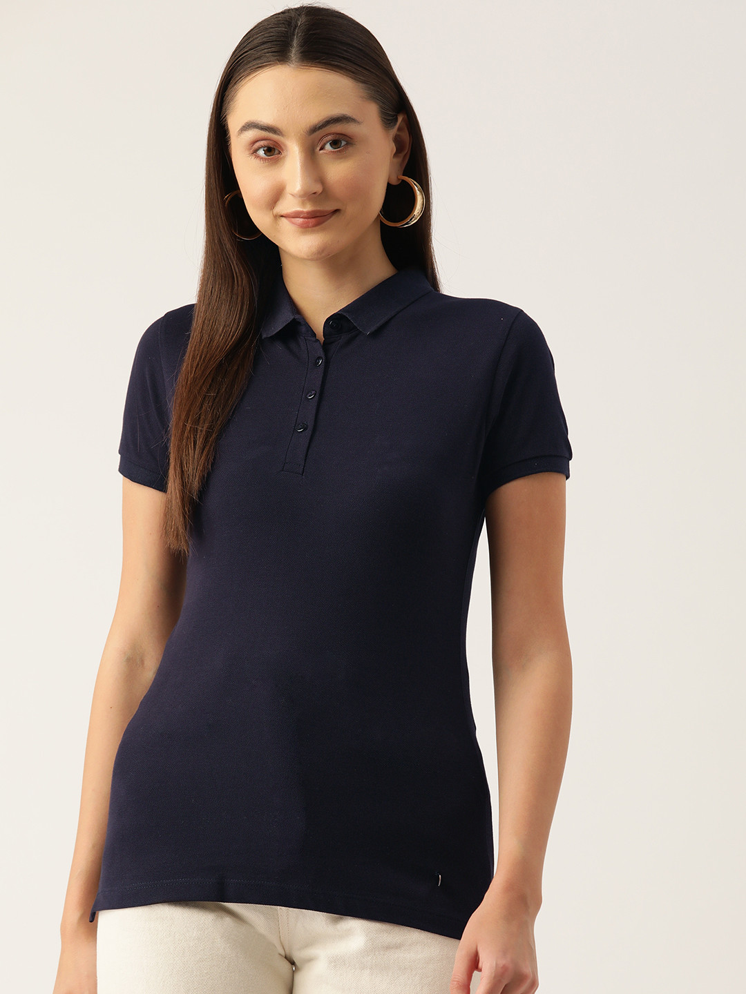 Buy Monte Carlo Women Polo Collar Pure Cotton T Shirt - Tshirts for Women 28205758 | Myntra